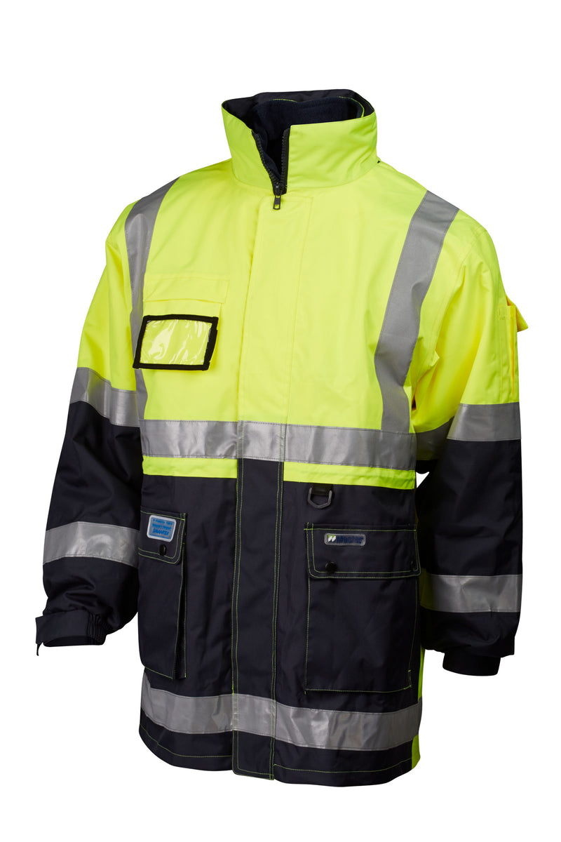 7WJHT75 JACKET MASTER ULTIMATE 5 IN 1 HI VIS D/N TAPED 2 TONE POLYESTE ...
